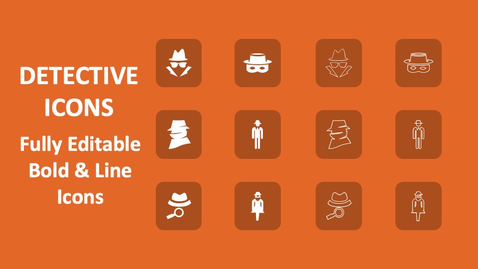 Detective Icons for PowerPoint and Google Slides - PPT Slides