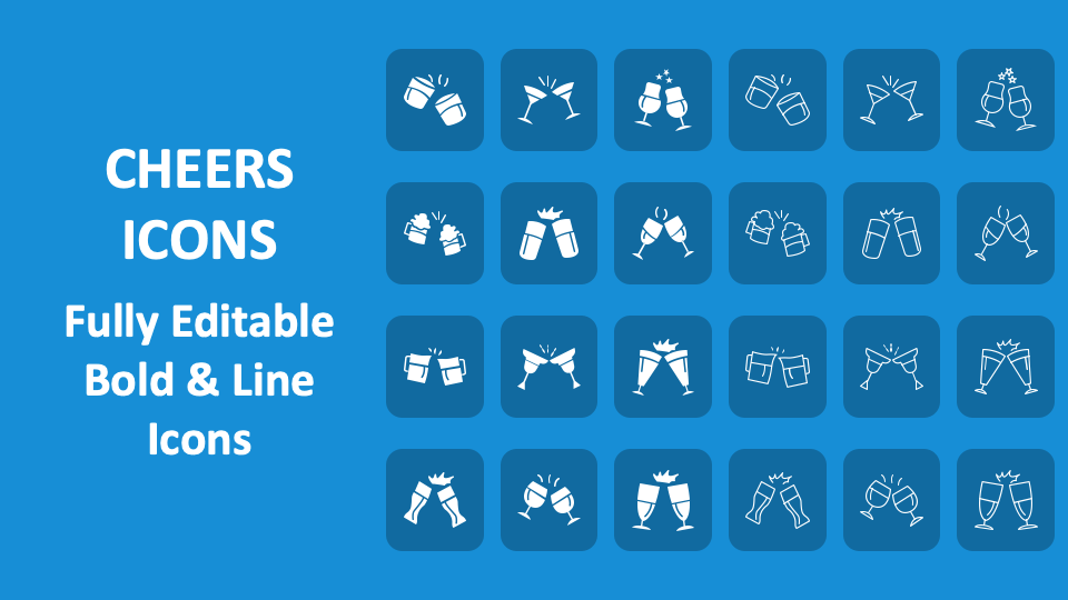 Cheers Icons for PowerPoint and Google Slides - PPT Slides