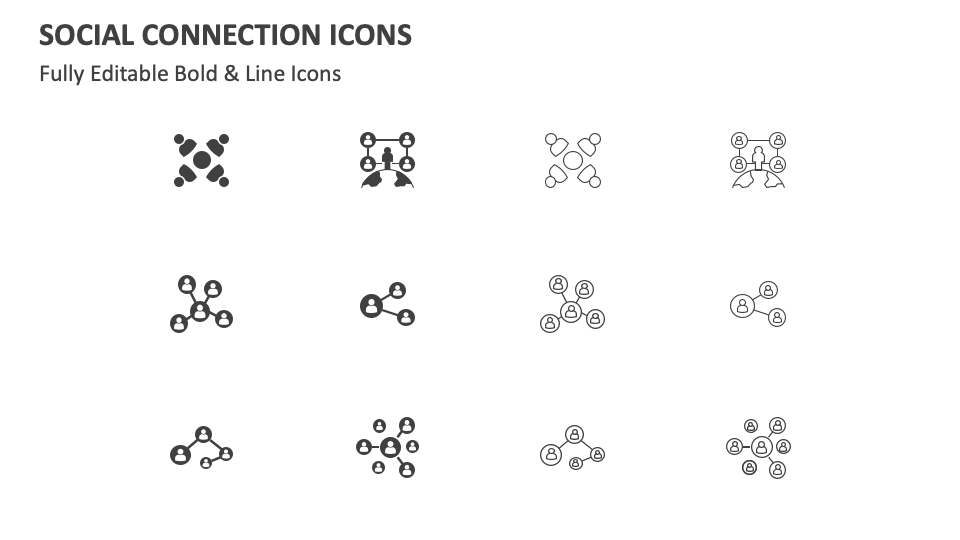 Social Connection Icons for PowerPoint and Google Slides - PPT Slides