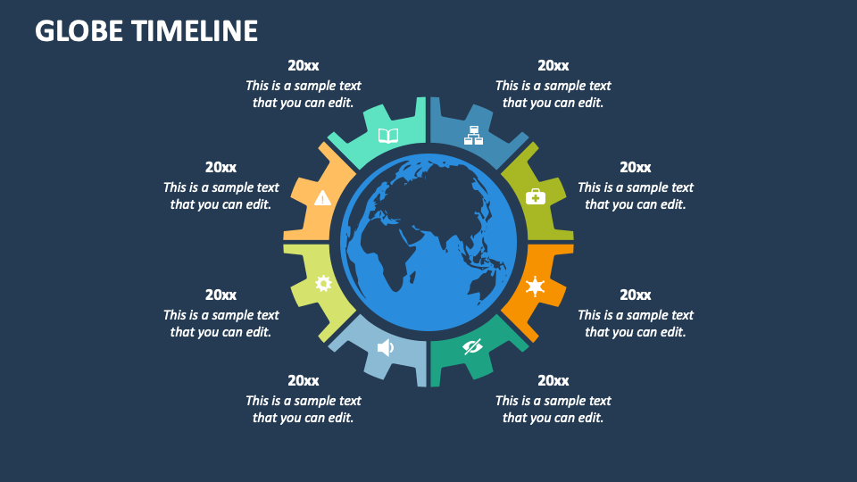 Globe Timeline PowerPoint and Google Slides Template - PPT Slides
