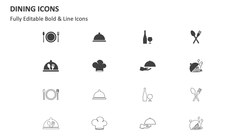 Dining Icons for PowerPoint and Google Slides - PPT Slides