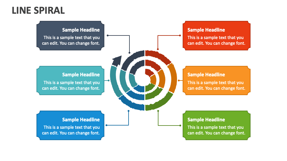 Line Spiral PowerPoint Presentation Slides - PPT Template