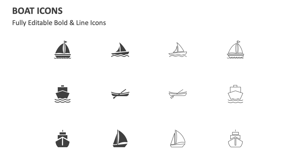 Boat Icons for PowerPoint and Google Slides - PPT Slides