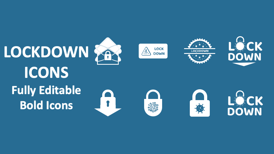 Lockdown Icons for PowerPoint and Google Slides - PPT Slides