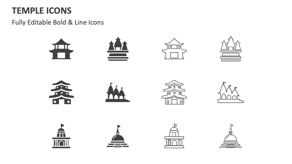Temple Icons for PowerPoint and Google Slides - PPT Slides