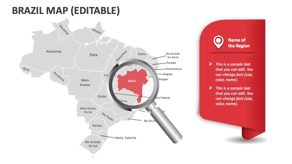 Brazil Map PowerPoint Presentation Slides - PPT Template