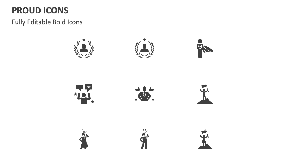 Proud Icons for PowerPoint and Google Slides - PPT Slides
