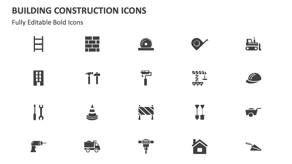 Building Construction Icons for PowerPoint and Google Slides - PPT Slides