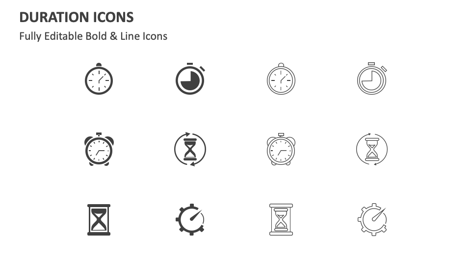 Duration Icons for PowerPoint and Google Slides - PPT Slides