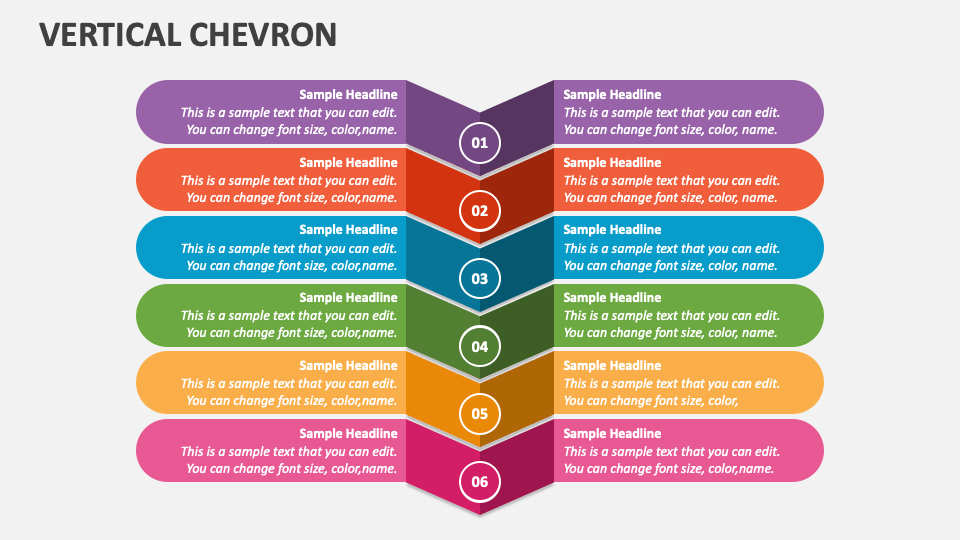 Vertical Chevron PowerPoint and Google Slides Template - PPT Slides
