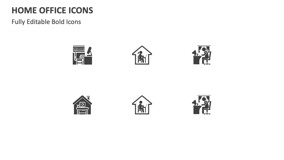 Home Office Icons for PowerPoint and Google Slides - PPT Slides