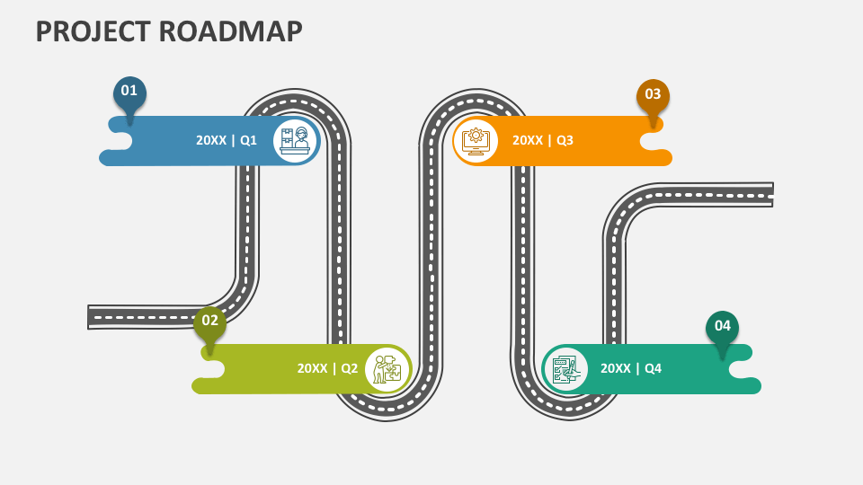 Project Roadmap PowerPoint Presentation Slides - PPT Template
