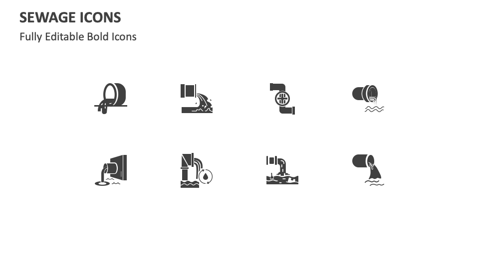Sewage Icons for PowerPoint and Google Slides - PPT Slides