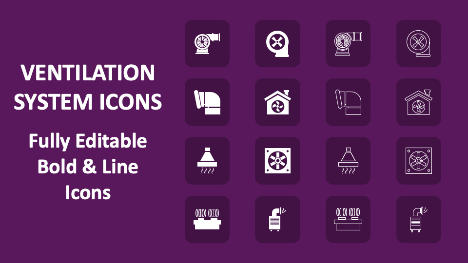Ventilation System Icons for PowerPoint and Google Slides - PPT Slides