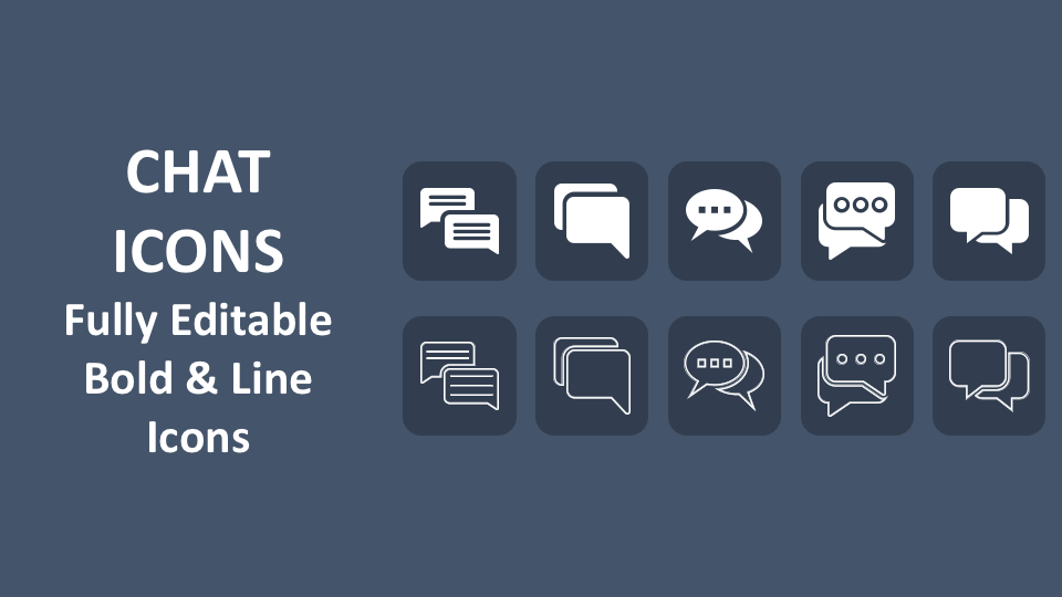 Chat Icons PowerPoint Presentation Slides - PPT Template