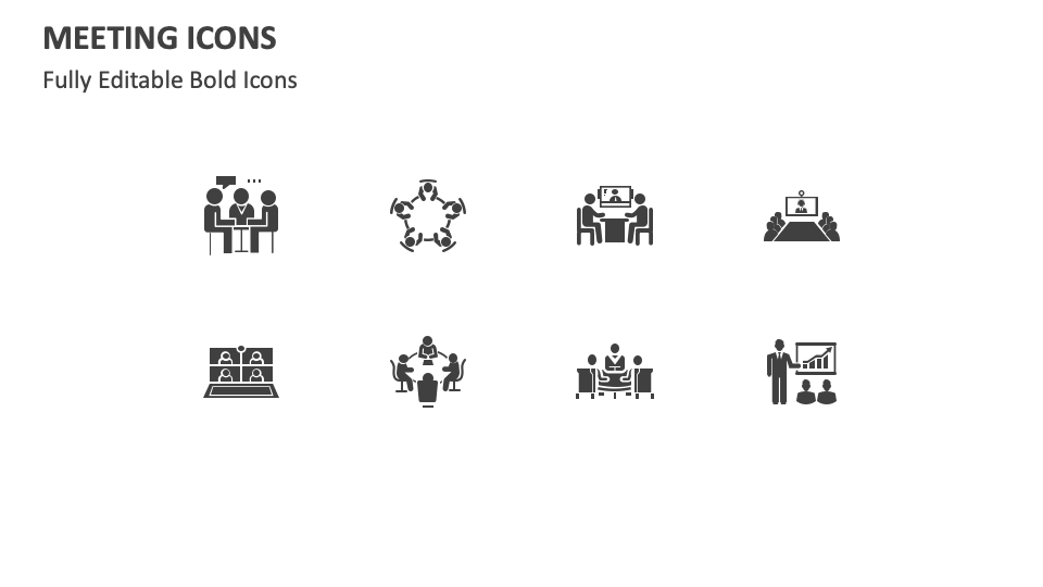 Meeting Icons for PowerPoint and Google Slides - PPT Slides