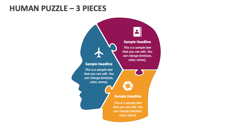 Free Human Puzzle - 3 Pieces PowerPoint Presentation Template - Google ...