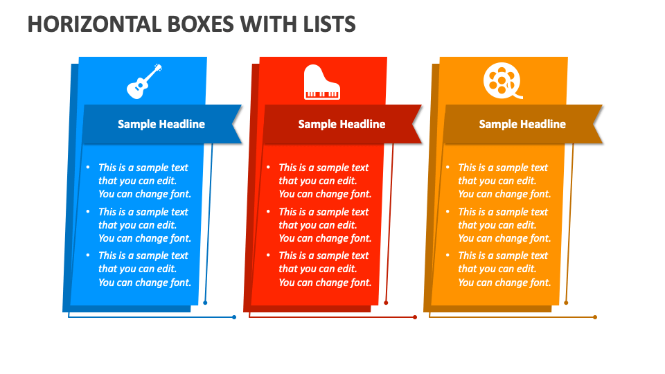 Horizontal Boxes With Lists PowerPoint and Google Slides Template - PPT ...