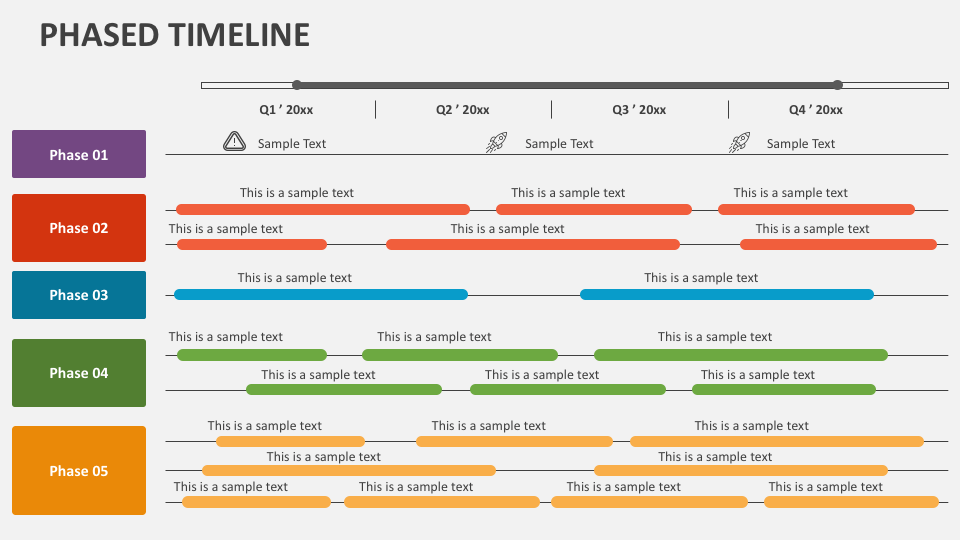 Phased Timeline PowerPoint Presentation Slides - PPT Template