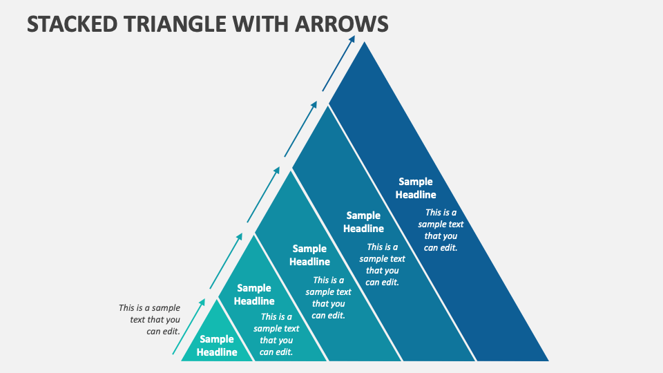 Stacked Triangle with Arrows PowerPoint and Google Slides Template - PPT Slides