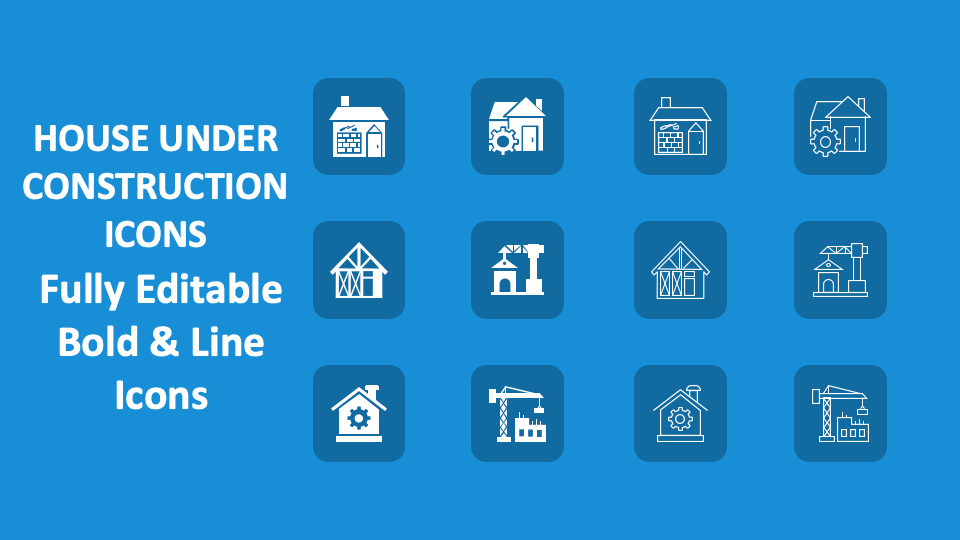 House Under Construction Icons for PowerPoint and Google Slides - PPT ...