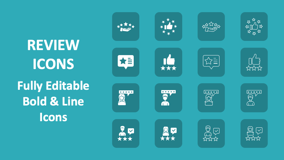 Review Icons for PowerPoint and Google Slides - PPT Slides