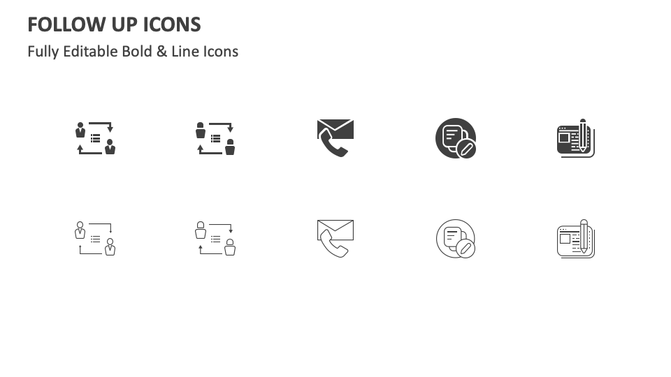 Follow Up Icons for PowerPoint and Google Slides - PPT Slides