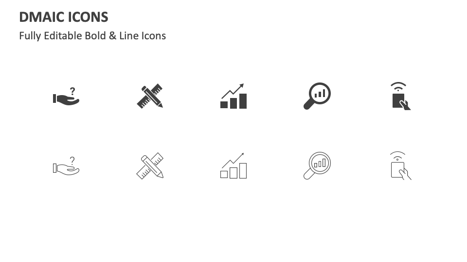 DMAIC Icons for PowerPoint and Google Slides - PPT Slides