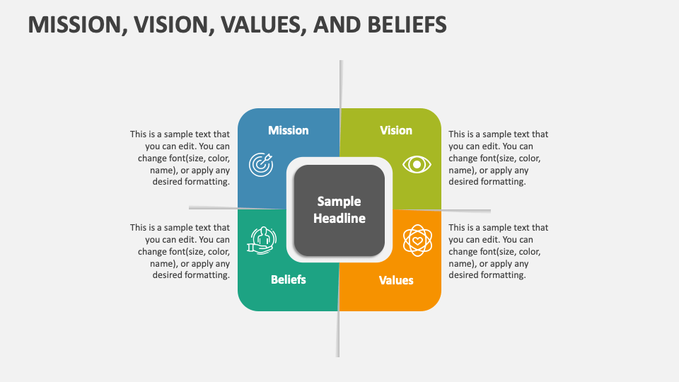 Mission, Vision, Values and Beliefs PowerPoint Presentation Slides - PPT Template