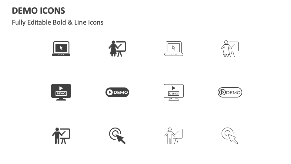 Demo Icons for PowerPoint and Google Slides - PPT Slides