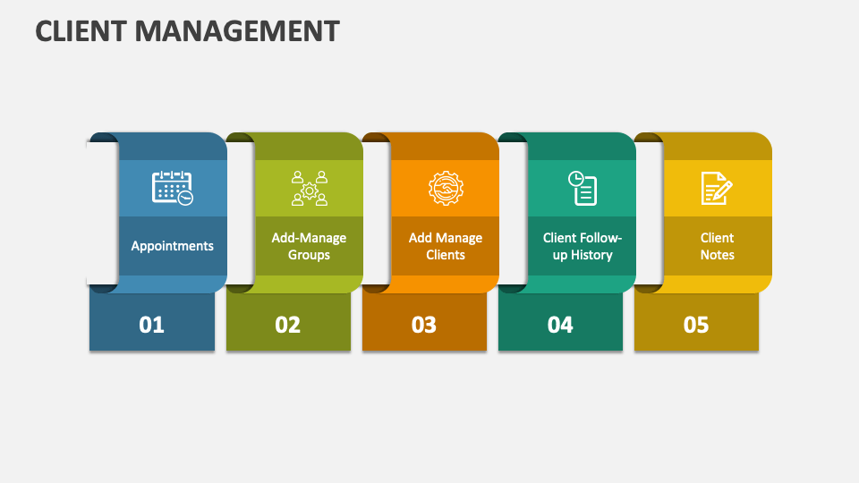 Client Management PowerPoint and Google Slides Template - PPT Slides
