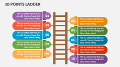 10 Points Ladder PowerPoint and Google Slides Template - PPT Slides