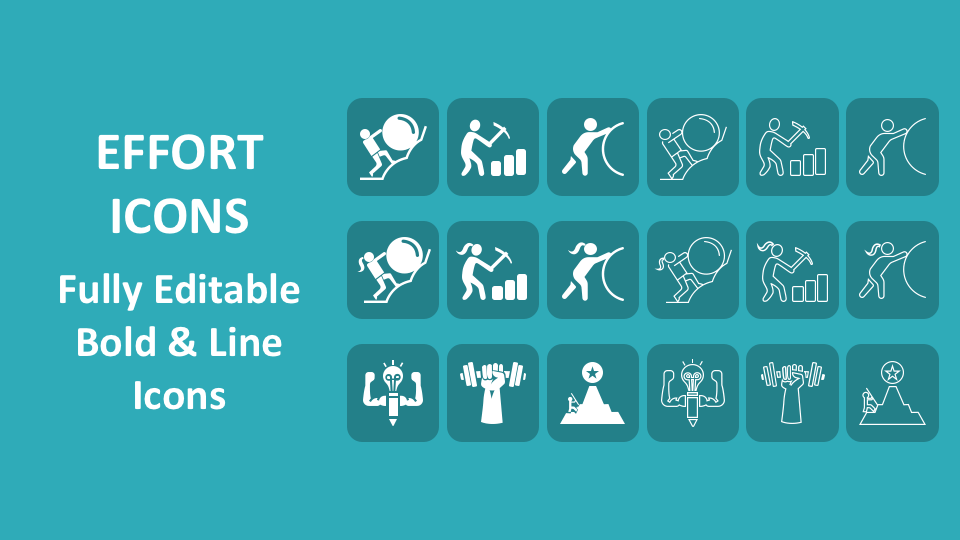 Effort Icons PowerPoint Presentation Slides - PPT Template
