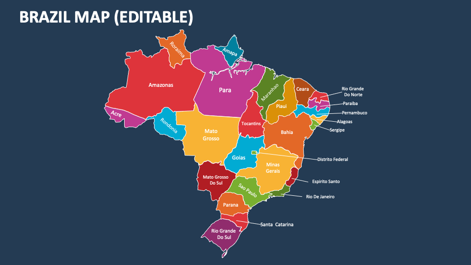 Brazil Map PowerPoint Presentation Slides - PPT Template