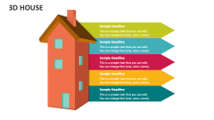 3D House PowerPoint Presentation Slides - PPT Template