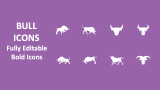 Bull Icons for PowerPoint and Google Slides - PPT Slides