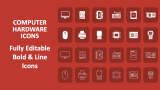 Computer Hardware Icons for PowerPoint and Google Slides - PPT Slides