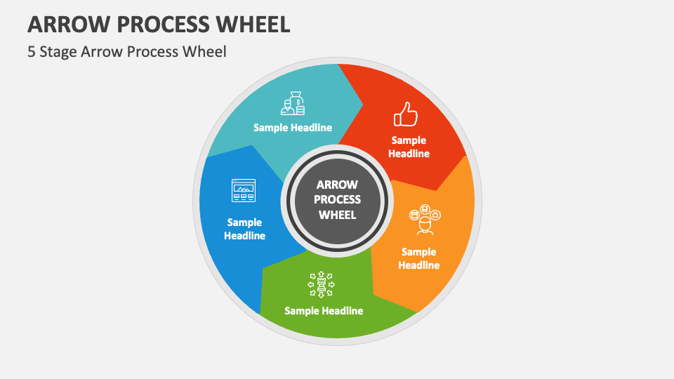 Arrow Process Wheel PowerPoint Presentation Slides - PPT Template