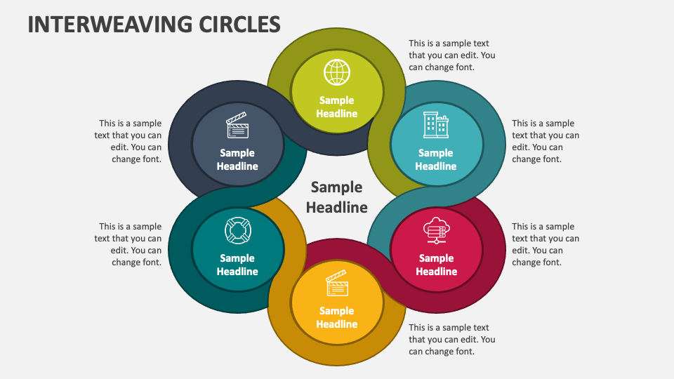 Interweaving Circles PowerPoint Presentation Slides - PPT Template