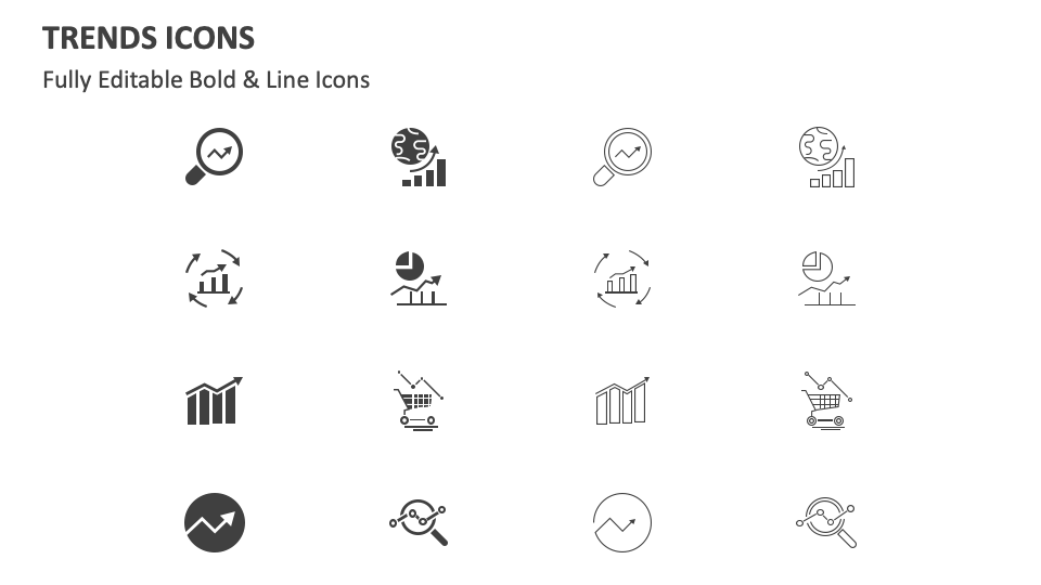 Trends Icons for PowerPoint and Google Slides - PPT Slides