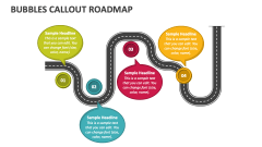 Bubbles Callout Roadmap PowerPoint and Google Slides Template - PPT Slides