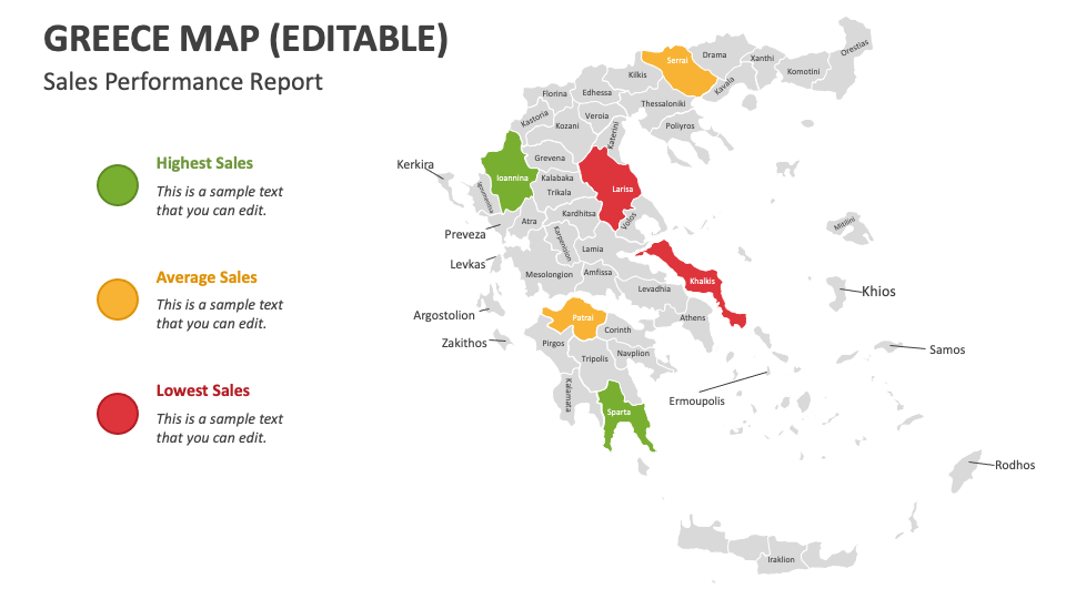Greece Map PowerPoint Presentation Slides - PPT Template