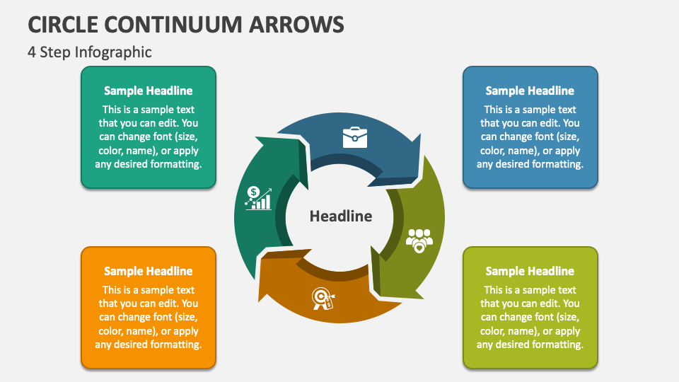 Circle Continuum Arrows PowerPoint Presentation Slides - PPT Template