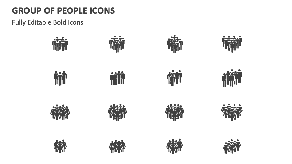 Group of People Icons for PowerPoint and Google Slides - PPT Slides