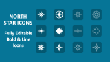 North Star Icons for PowerPoint and Google Slides - PPT Slides