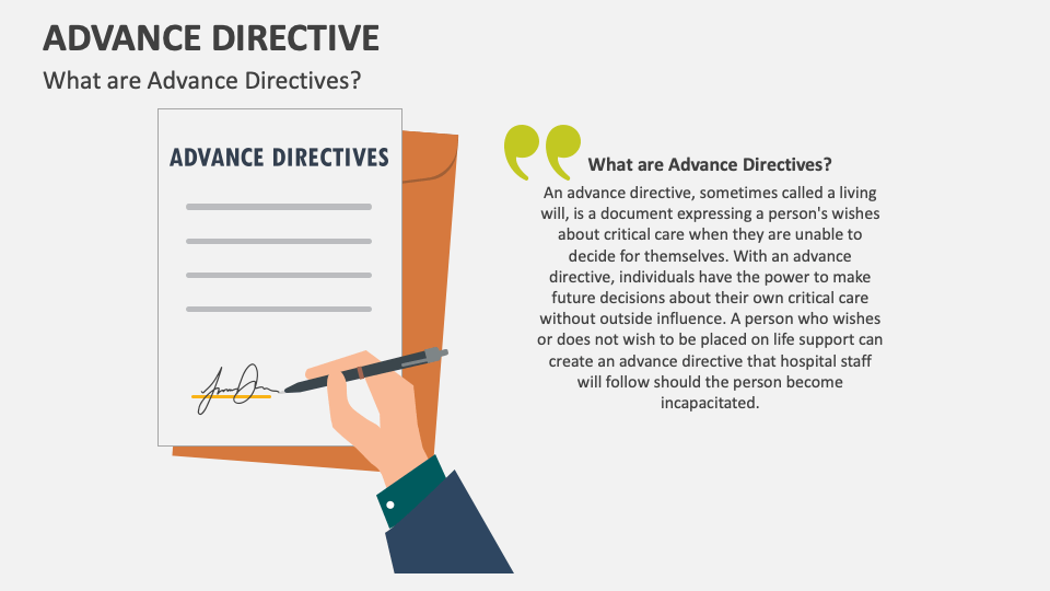Advance Directive PowerPoint and Google Slides Template - PPT Slides