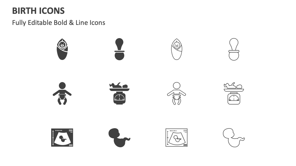 Birth Icons for PowerPoint and Google Slides - PPT Slides