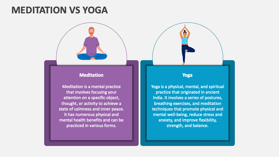 Meditation Vs Yoga PowerPoint and Google Slides Template - PPT Slides