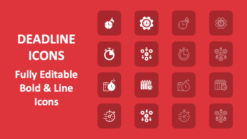 Deadline Icons for PowerPoint and Google Slides - PPT Slides