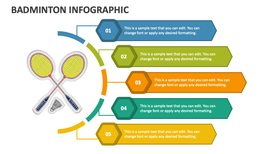 Badminton Infographic PowerPoint and Google Slides Template - PPT Slides